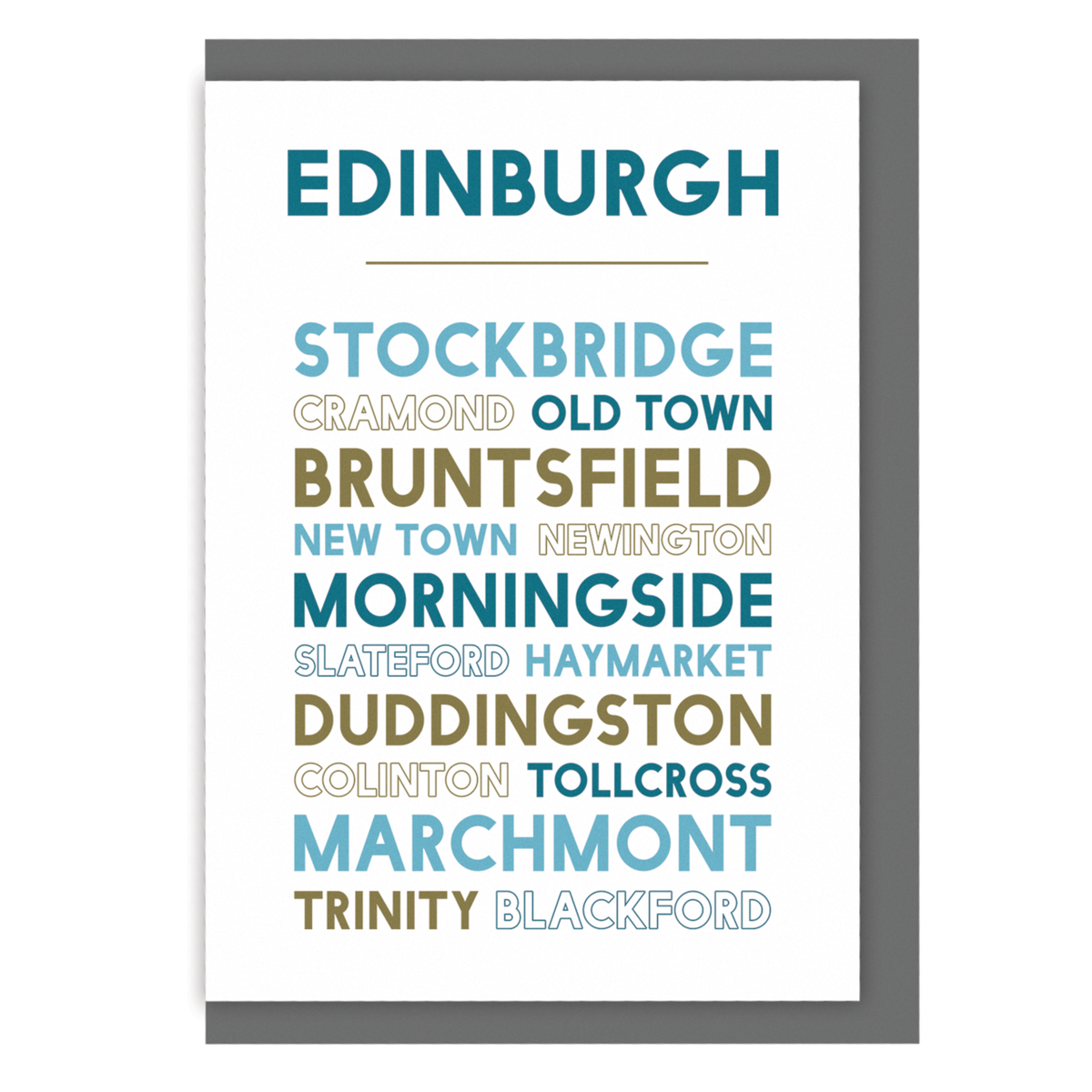 Edinburgh Greetings Card | Heather and Haggis | Scottish Gifts